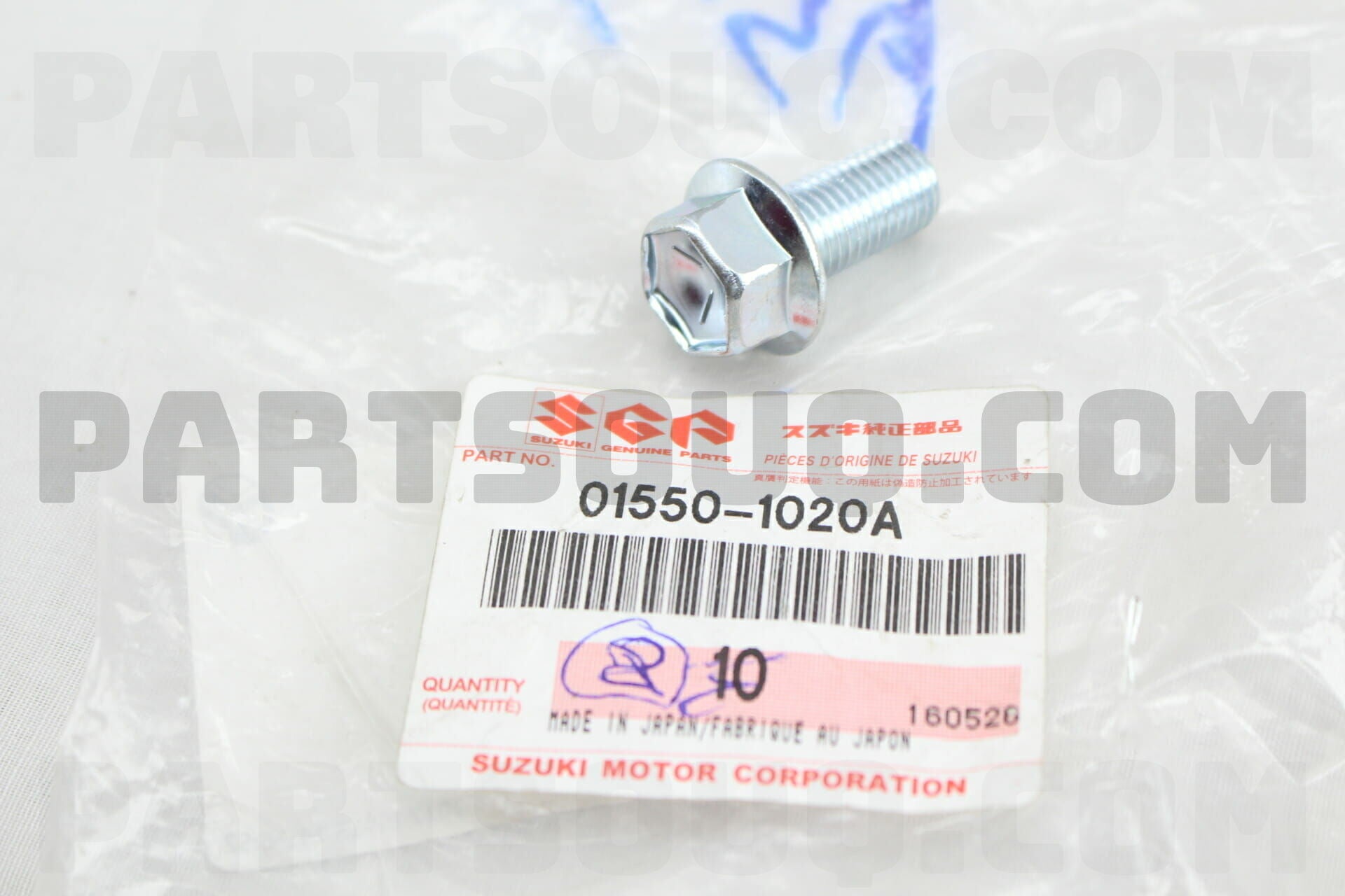 1x NEW Genuine Suzuki Bolt 01550-1020A Multiple fitments – Sims Suzuki ... 1x NEW Genuine Suzuki Bolt 01550-1020A Multiple fitments – Sims Suzuki ...